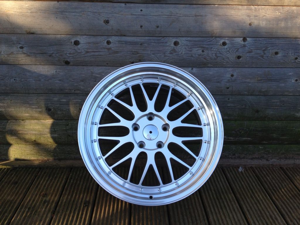 19 / 20' Staggered BBS LM Style Wheels - **Silver Polished - Deep Dish ...