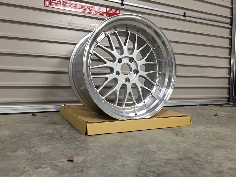 20" Staggered BBS LM Style Wheels - **Silver Polished - Deep Dish Rears ...
