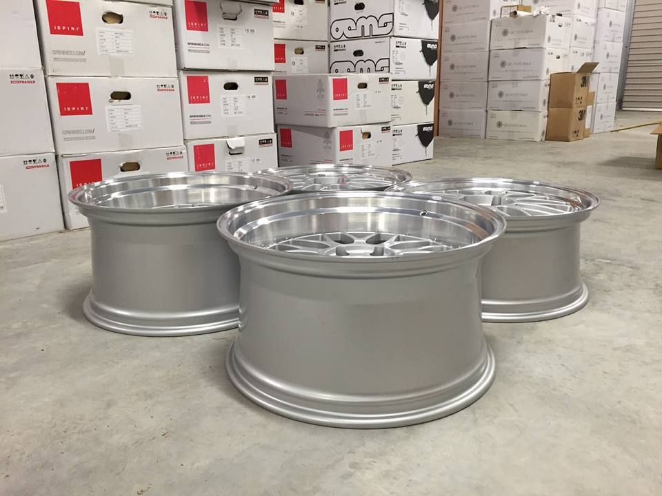 20" Staggered BBS LM Style Wheels - **Silver Polished - Deep Dish Rears ...