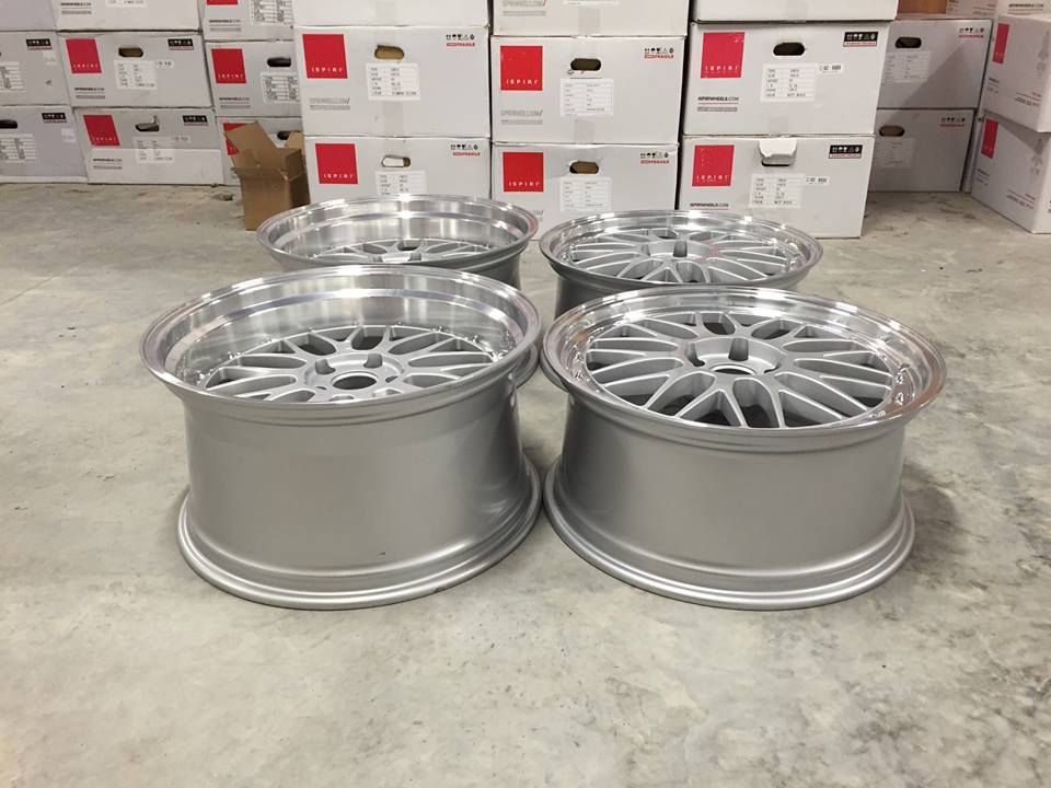 20" Staggered BBS LM Style Wheels - **Silver Polished - Deep Dish Rears ...