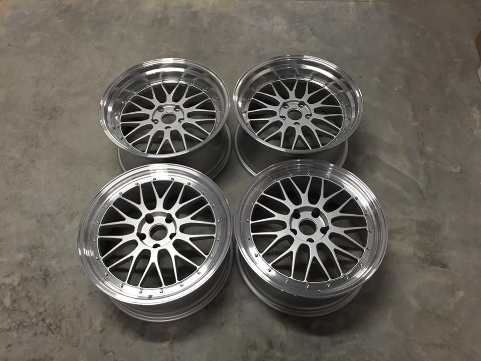 20" Staggered BBS LM Style Wheels - **Silver Polished - Deep Dish Rears ...