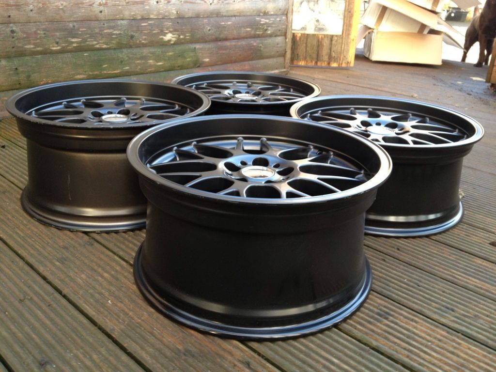 19' Staggered Stunning BBS RGR Style Wheels - **Matte Black Perfect M3 ...