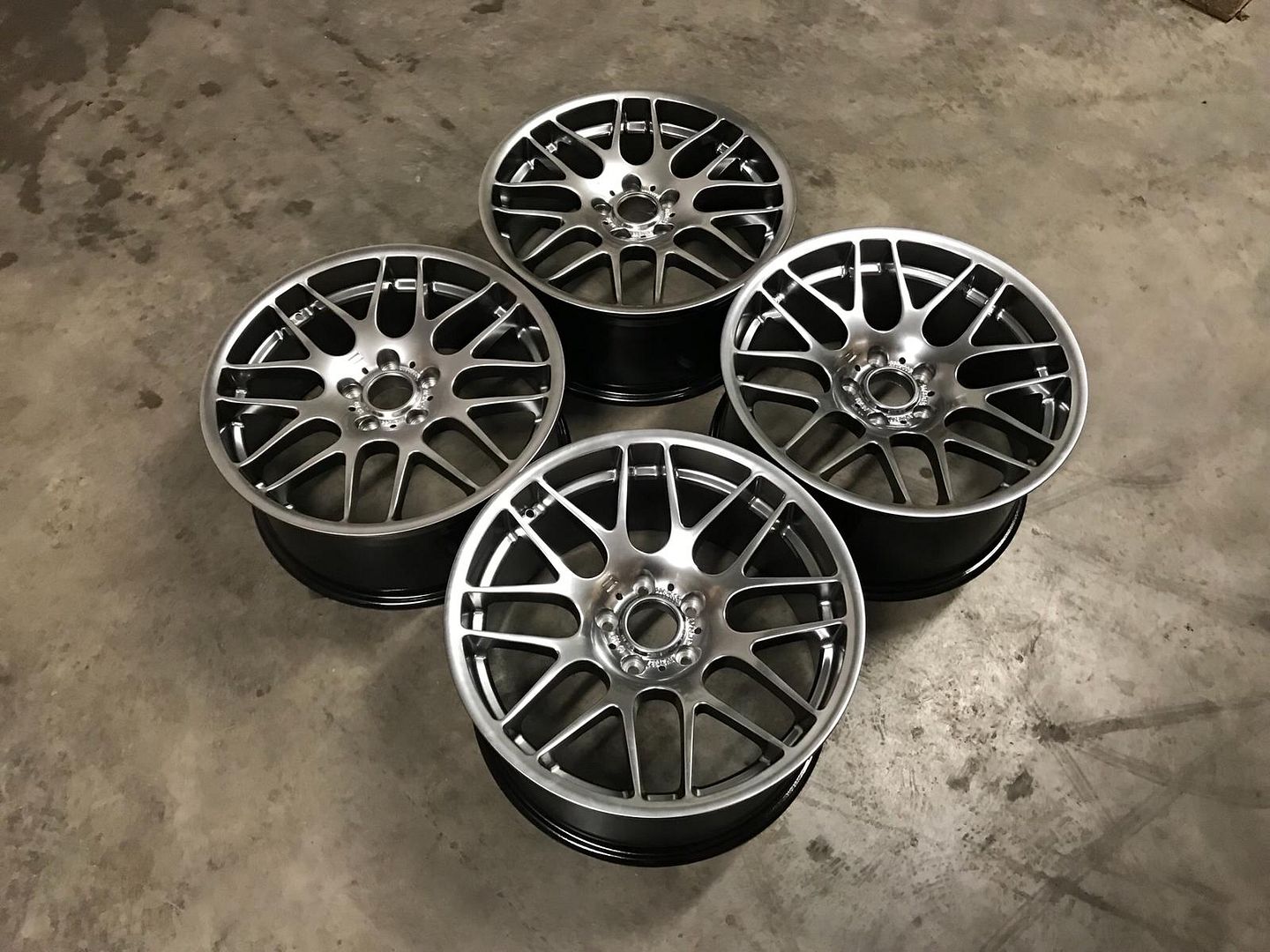 19" Staggered CSL Style Wheels - Hyper Black (Shadow Chrome ...