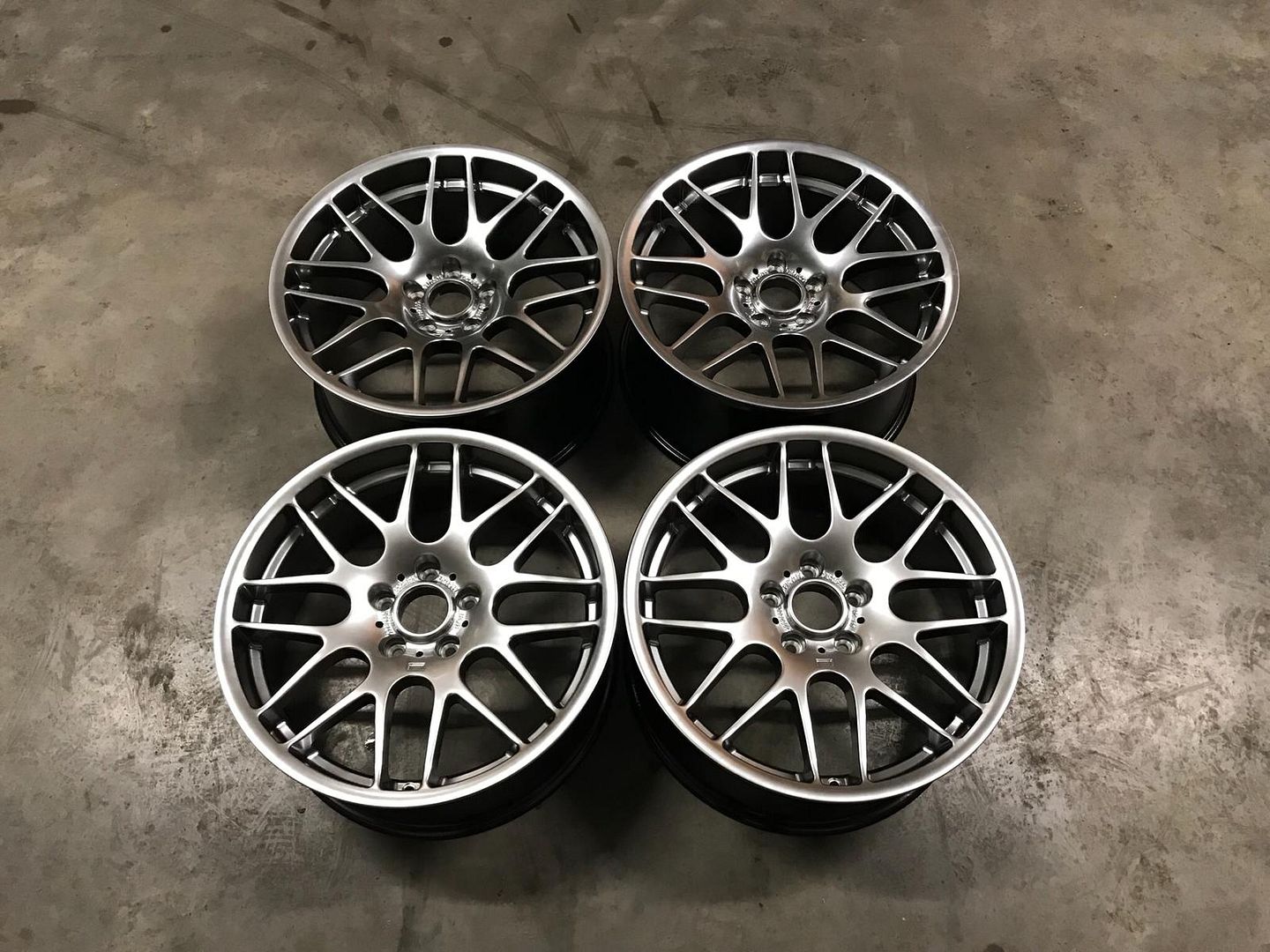 19" Staggered CSL Style Wheels - Hyper Black (Shadow Chrome ...