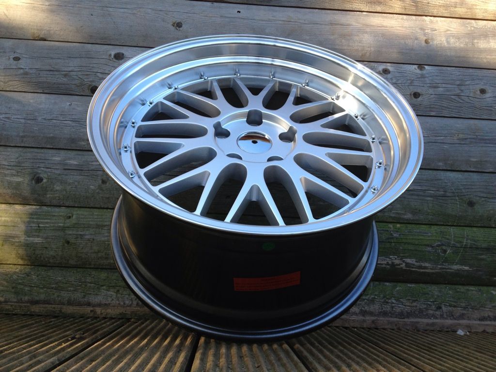 19 / 20' Staggered BBS LM Style Wheels - **Silver Polished - Deep Dish ...