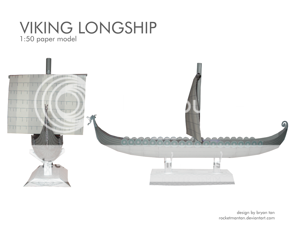 Viking Longship Paper Model