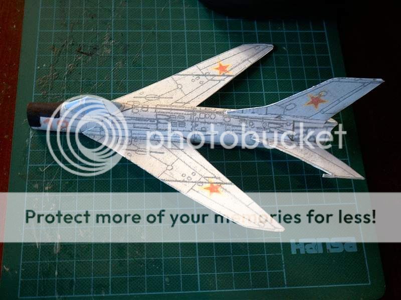 MiG-19 Card Model Airplane